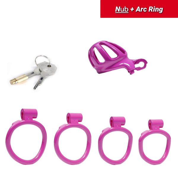 Nub Purple Stripe Cobra Chastity Kits – cobrachastity